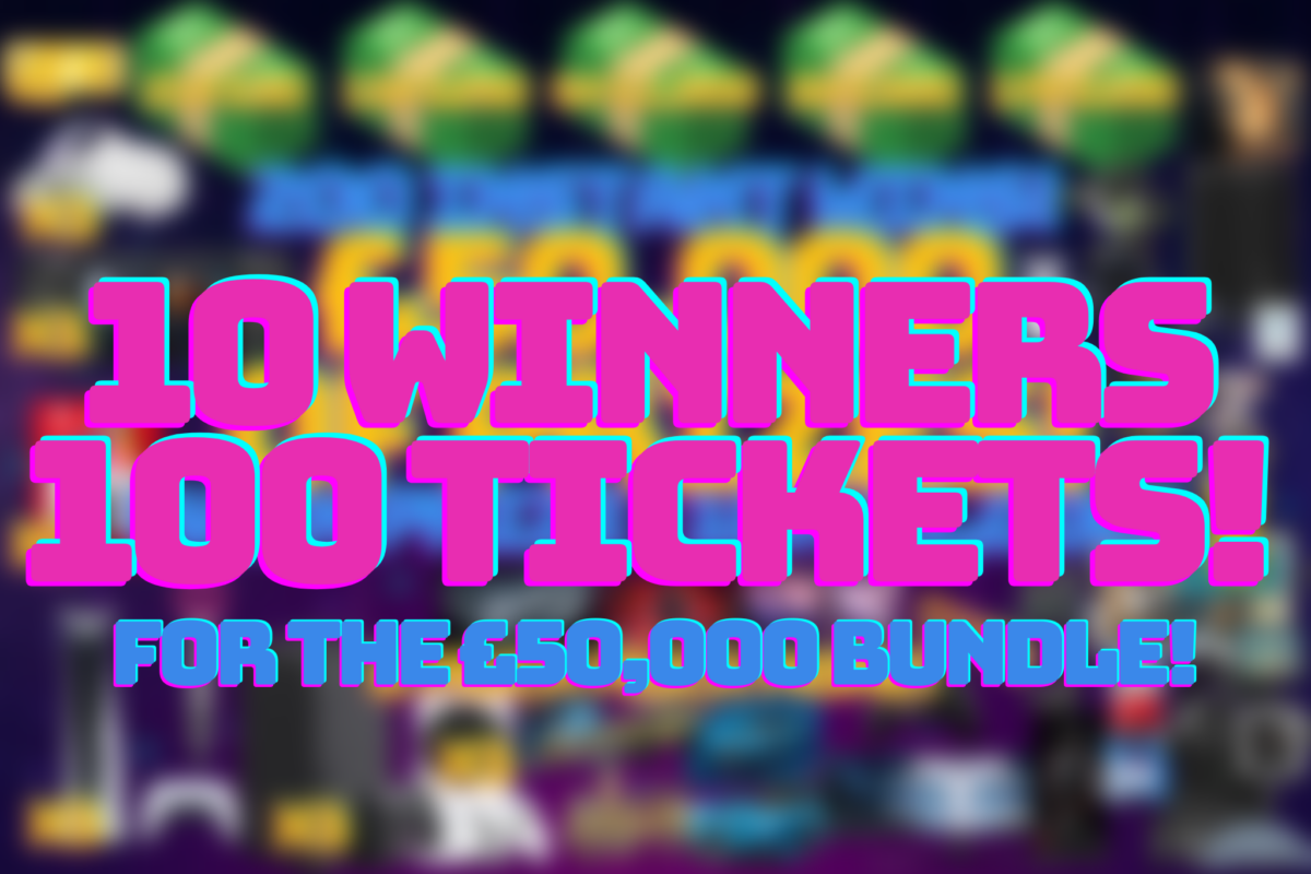 10X 100 TICKETS FOR THE 50 000 COMP RaffledUp 10X 100 TICKETS FOR THE 50 000 COMP RaffledUp