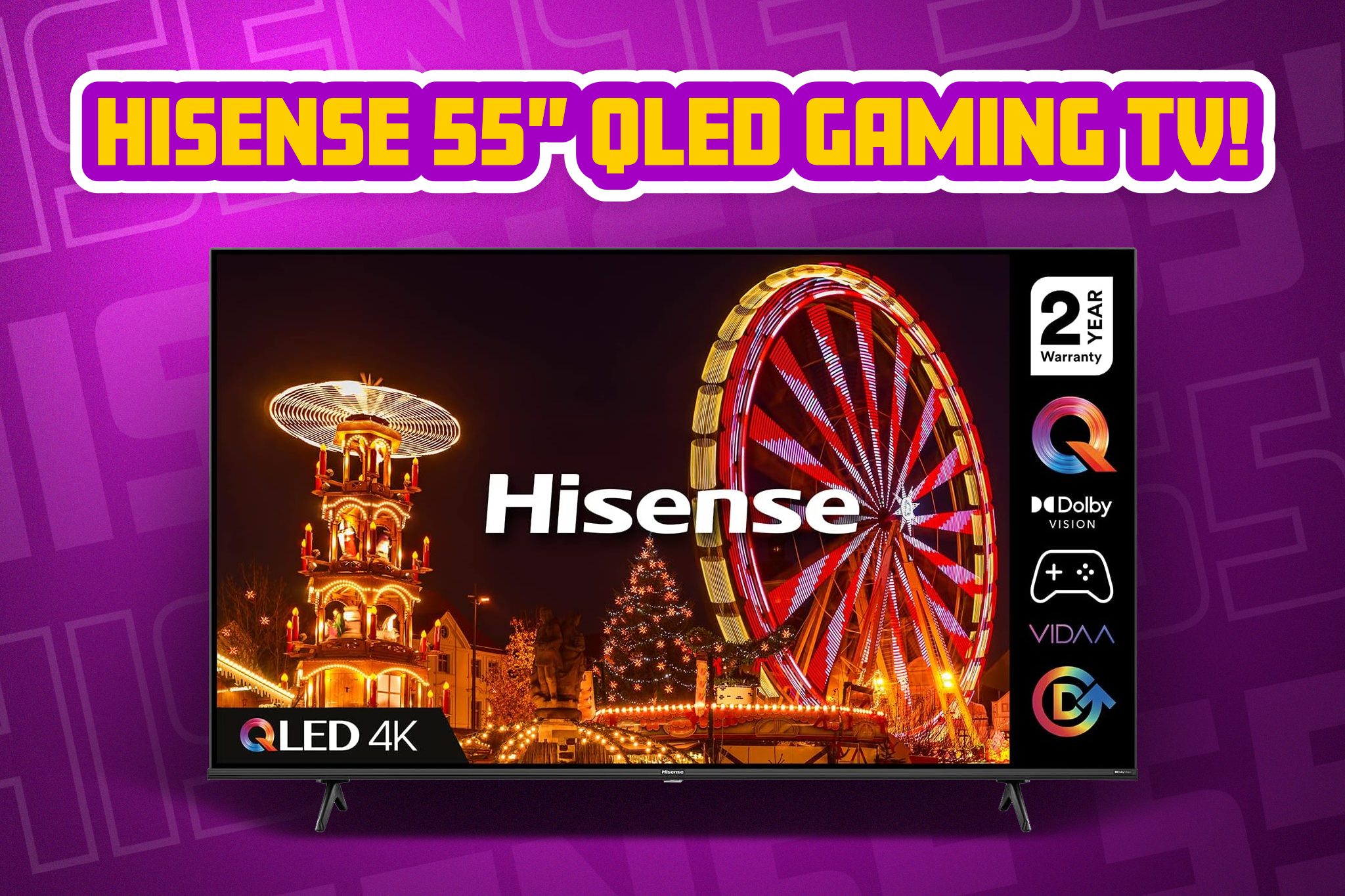 HISENSE 55 QLED GAMING TV RaffledUp HISENSE 55 QLED GAMING TV RaffledUp
