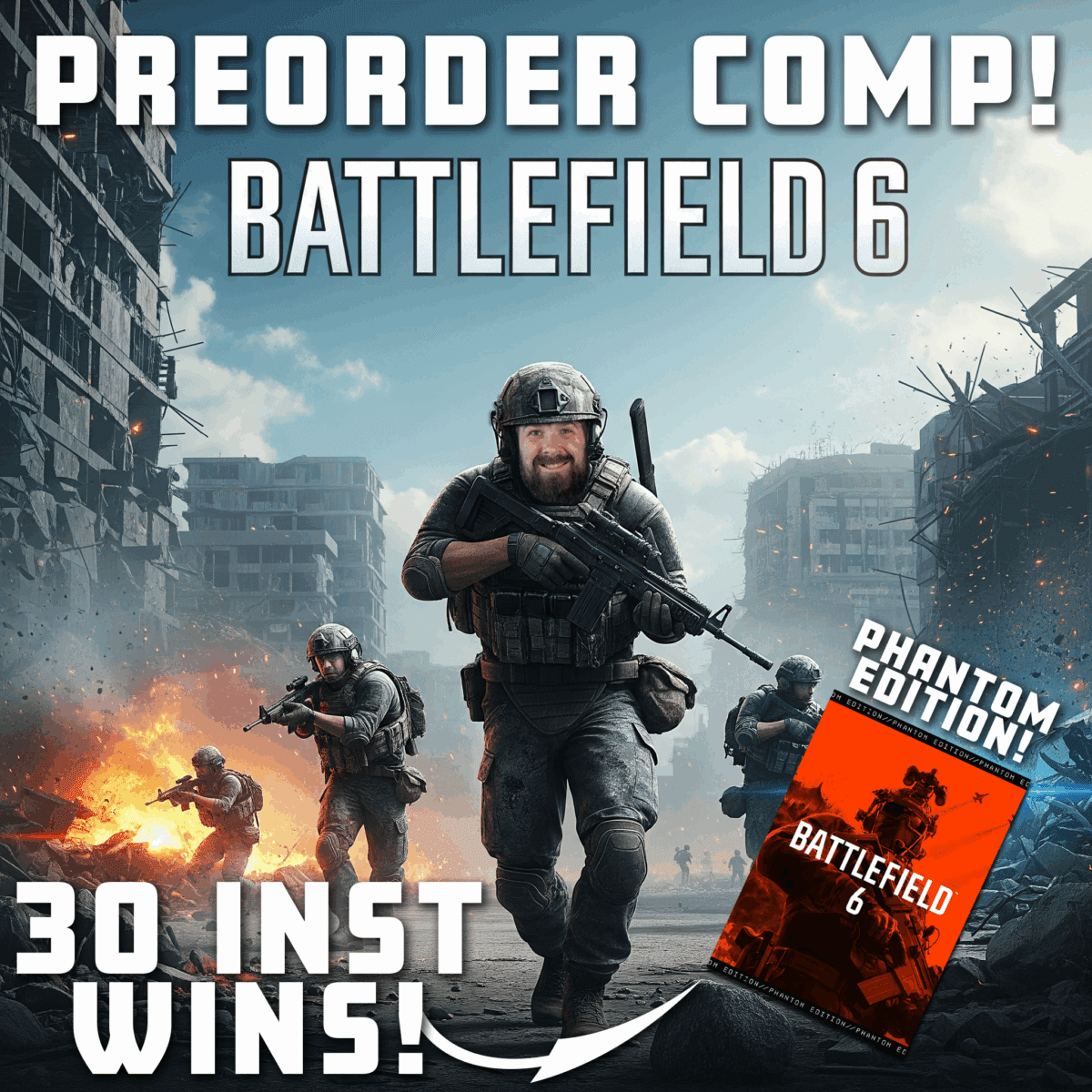 BATTLEFIELD 6 PHANTOM EDITION + 30 INST WINS! - RaffledUp