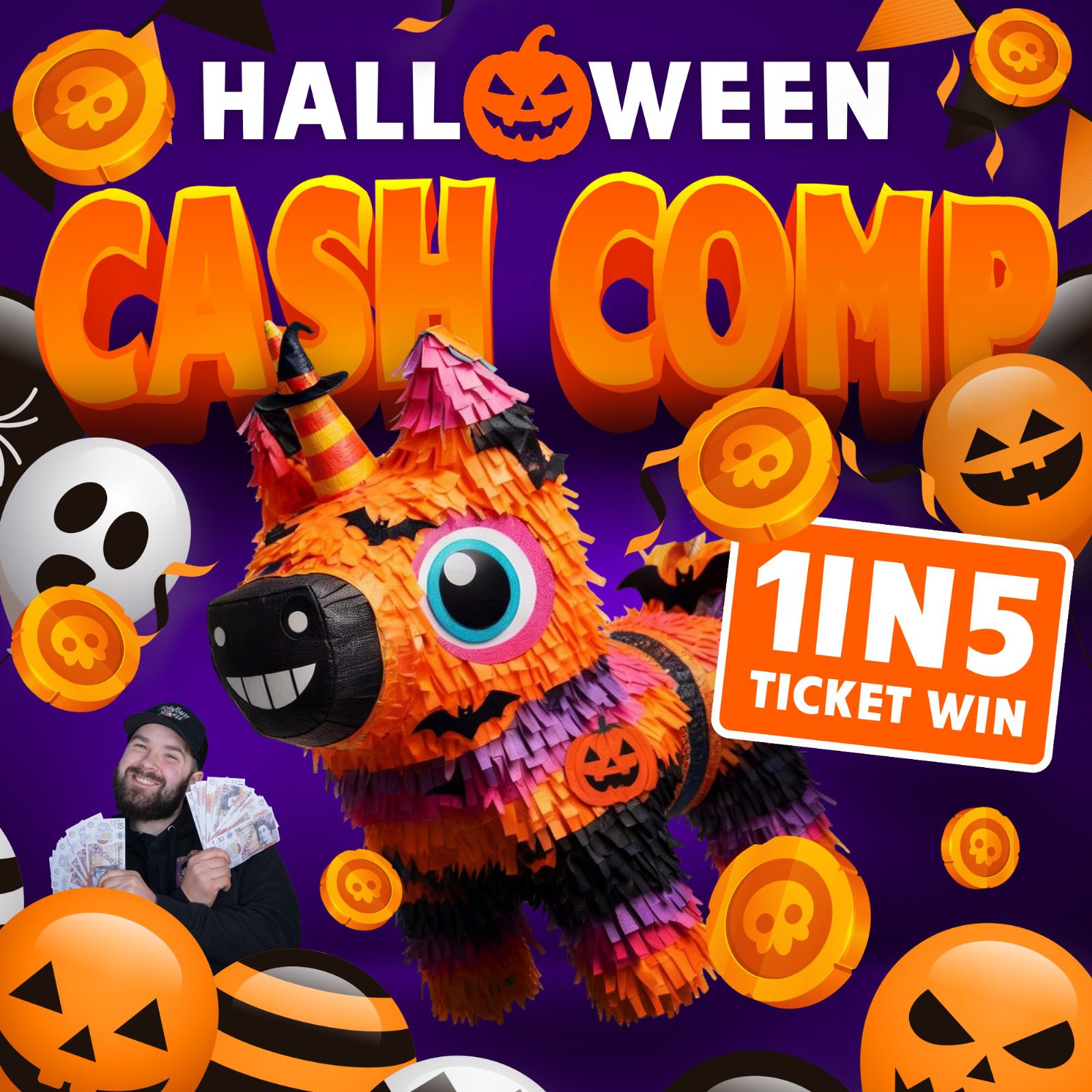 HALLOWEEN CASH COMP | £1K MAIN PRIZE + £15K WORTH OF INST WINS! - RaffledUp